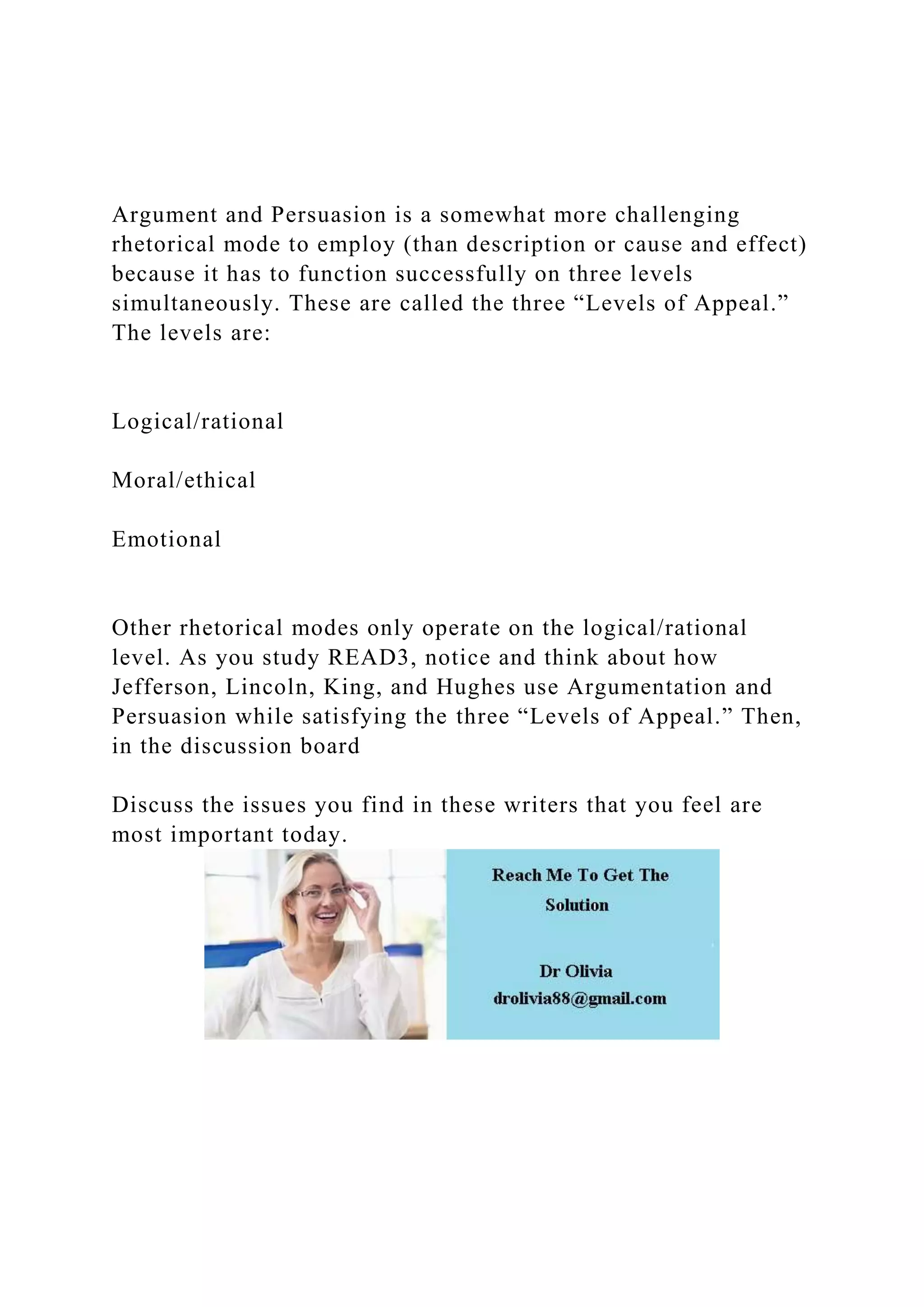 Argument and Persuasion is a somewhat more challenging rhetorica.docx