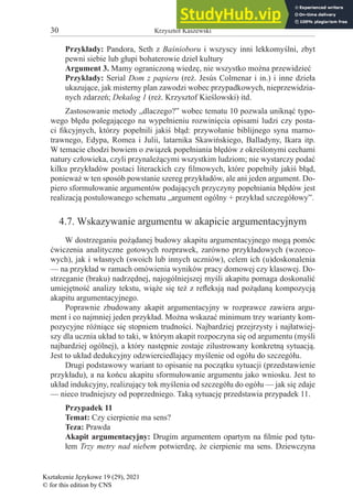 Argument A Przyk Ad W Rozprawce | PDF