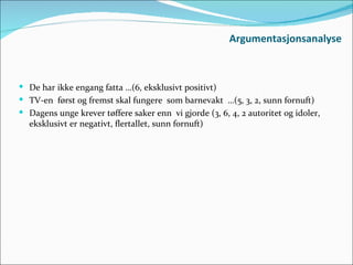 Argumentasjonsanalyse | PPT