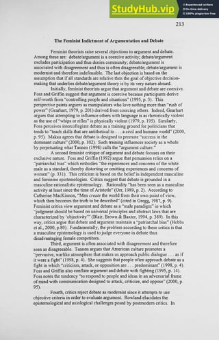 Argument As Purpose-Oriented Genre A Feminist Defense Of Argument And ...