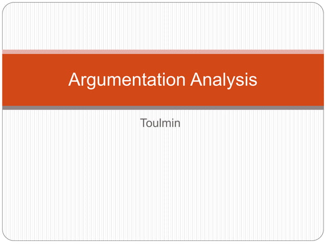 Argumentation Analysis for research design | PPT