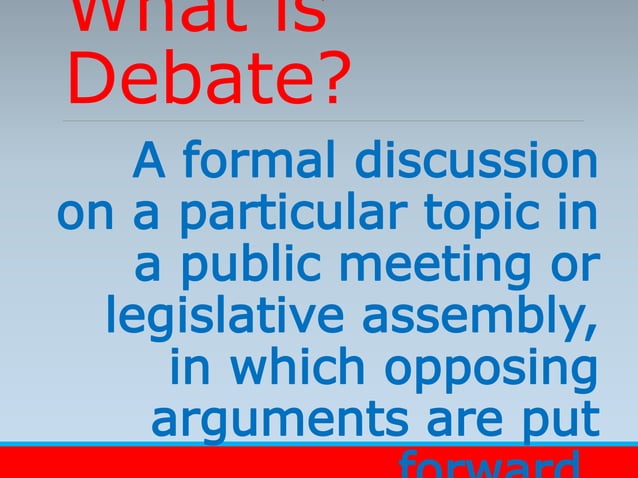 Argumentation and debate | PPTX