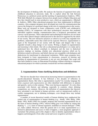 Argumentation And Reasoning | PDF | Education