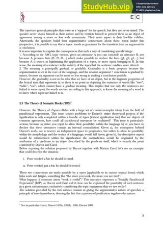 Argumentation And Tensiveness. A Semiotic Interpretation Of Ducrot S ...