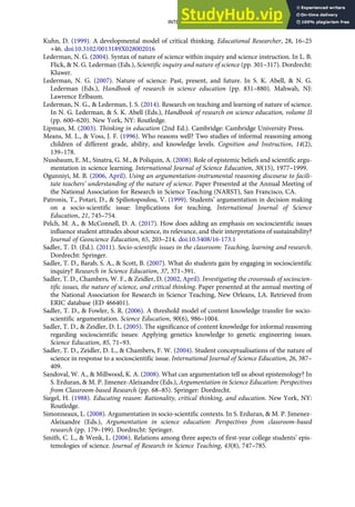 Argumentation, critical thinking, nature of science and socioscientific ...