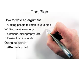How to Write an Argument | PPT