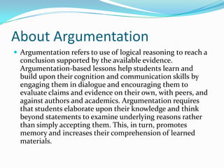 Argumentation in the Classroom | PPTX