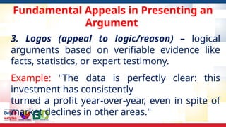 ARGUMENTATION Lesson (Ethos, Pathos, Logos).pptx