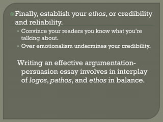 Argumentation persuasion | PPT