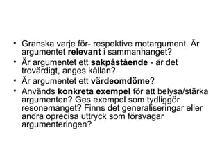 Argumentationsanalys | PPT