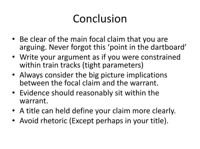 Argumentation Structure Ppt