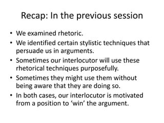 Argumentation (structure) | PPT