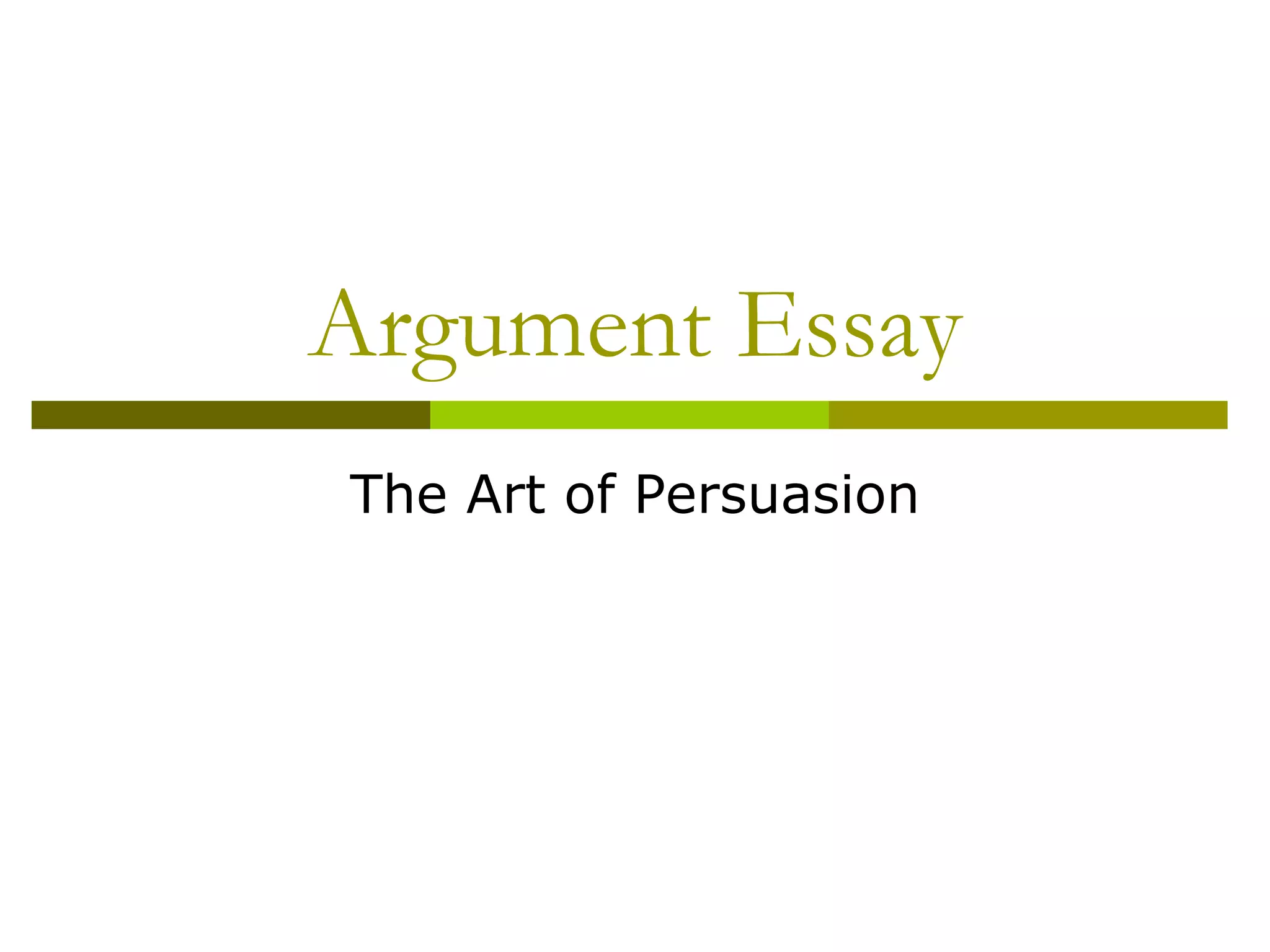 Argumentation The Art Of Persuasion (Colegio De Abogados) | PDF