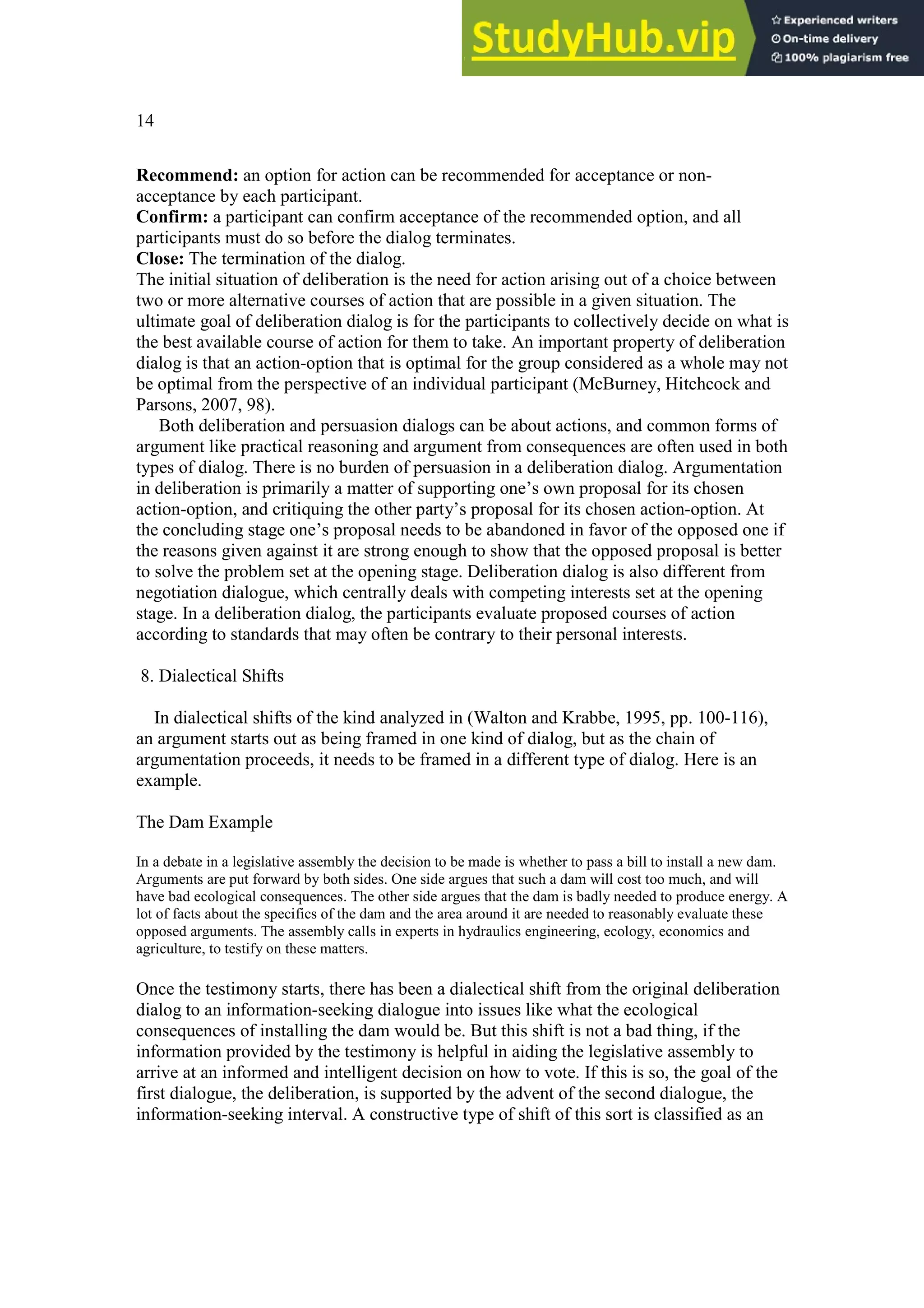 Argumentation Theory A Very Short Introduction | PDF