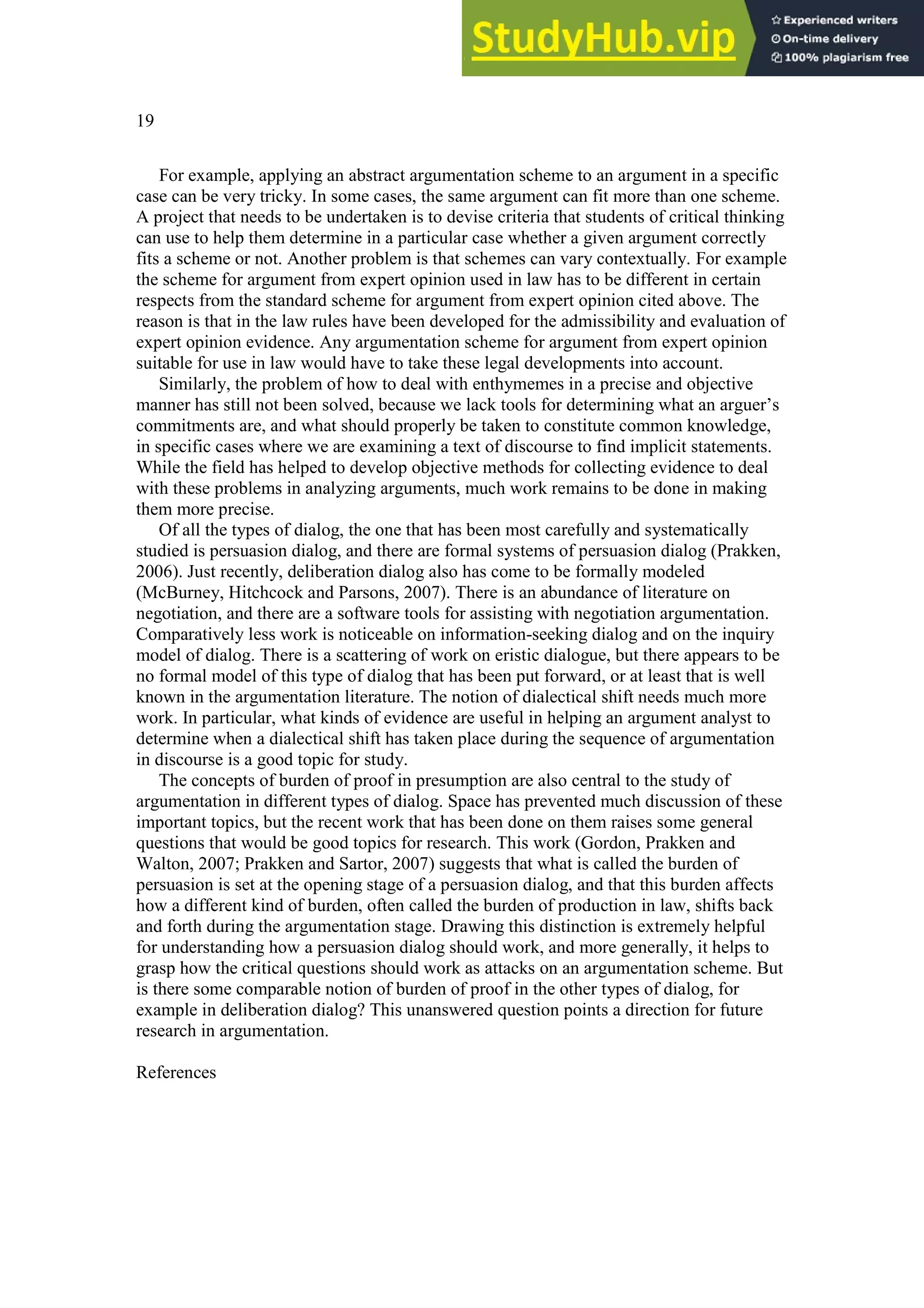 Argumentation Theory A Very Short Introduction | PDF