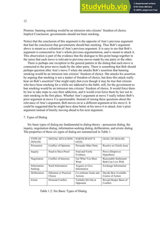 Argumentation Theory A Very Short Introduction | PDF