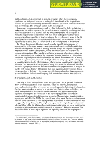 Argumentation Theory A Very Short Introduction | PDF