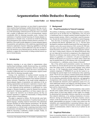 Argumentation Within Deductive Reasoning | PDF