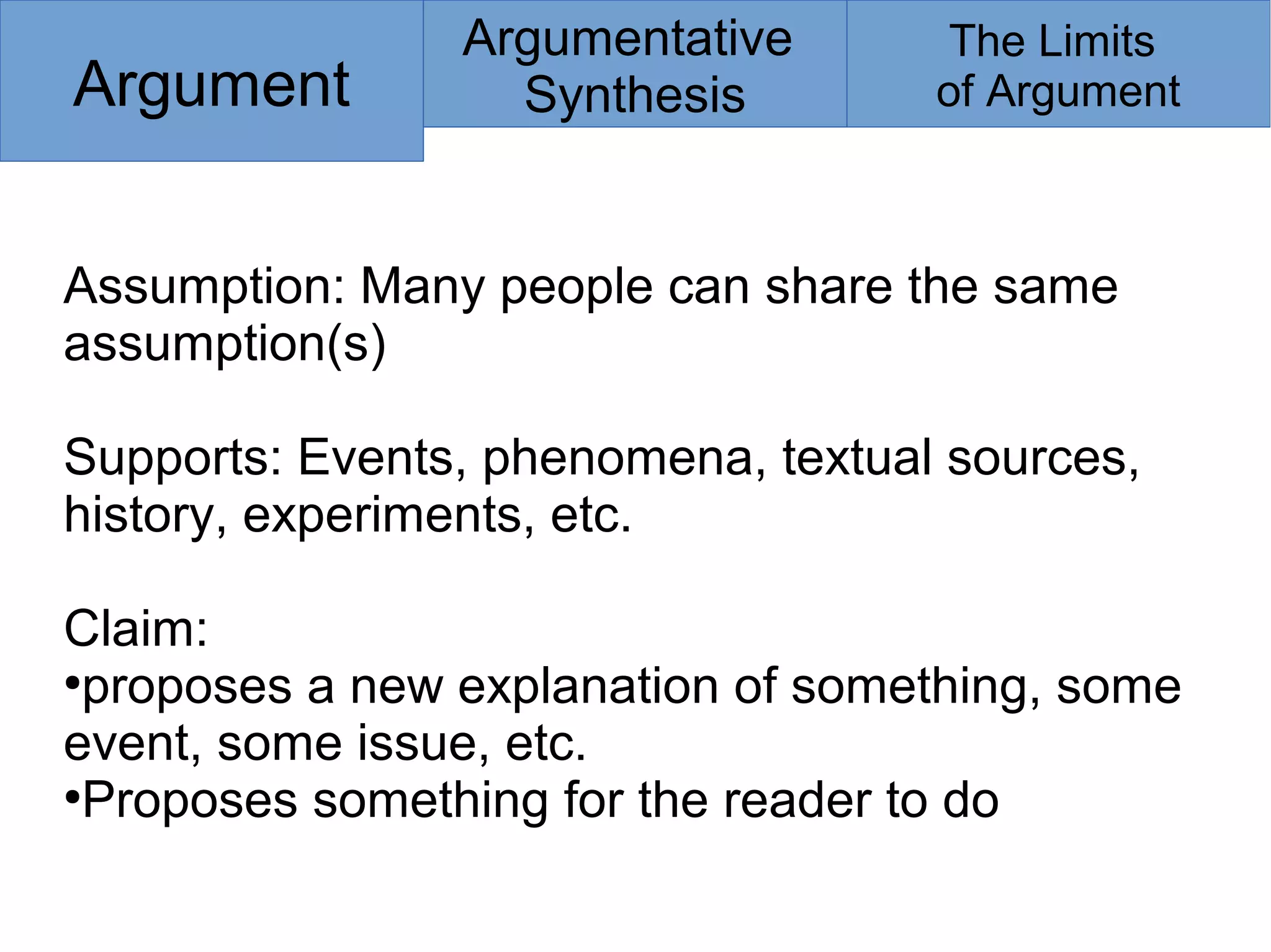 Argumentative Synthesis | PPT