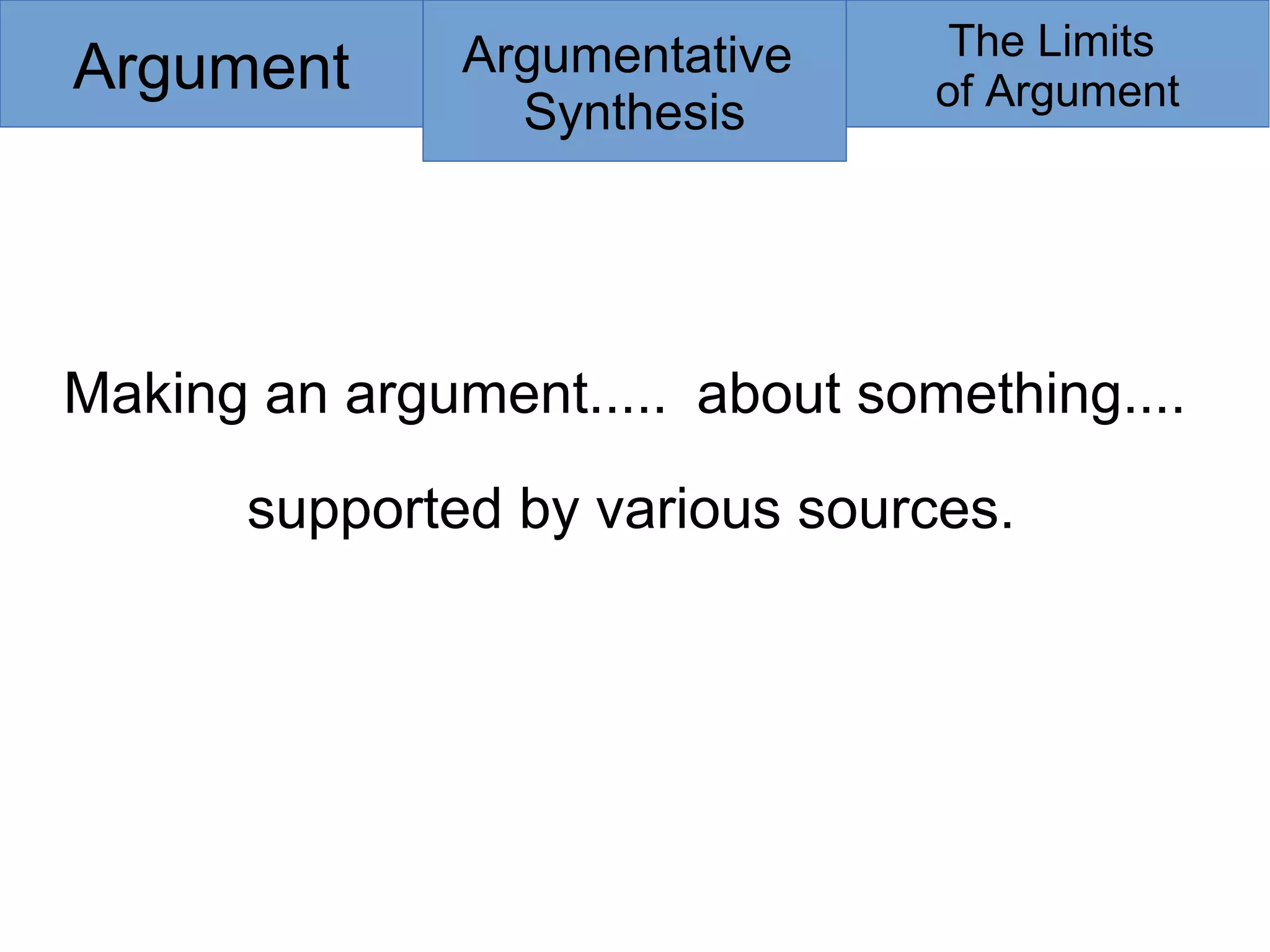 Argumentative Synthesis | PPT