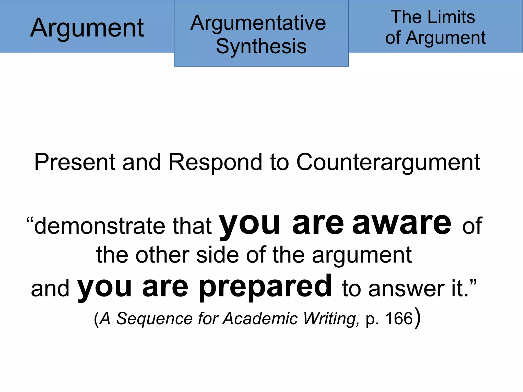 Argumentative Synthesis | PPT