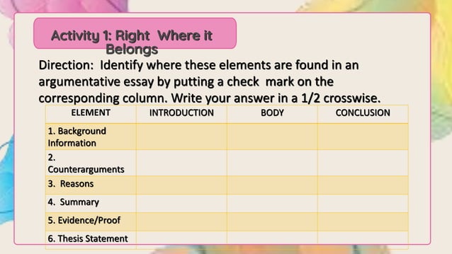 USE ARGUMENTATIVE WRITING TECHNIQUES. pptx | PPT USE ARGUMENTATIVE WRITING TECHNIQUES. pptx | PPT