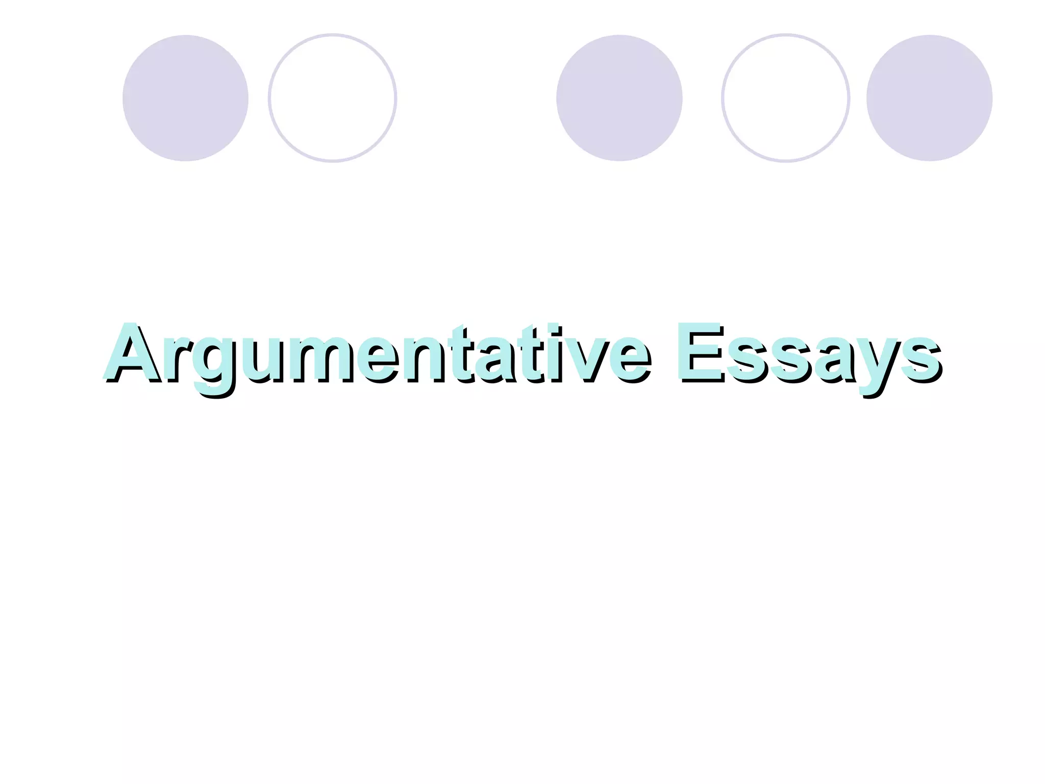 Argumentative Essay | PPT