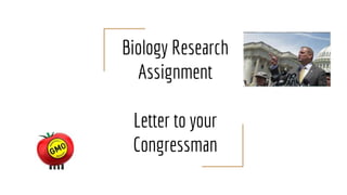 GMO argumentative essay - a letter | PPT