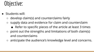 GMO argumentative essay - a letter | PPT