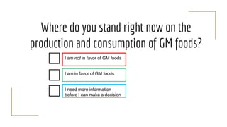 GMO argumentative essay - a letter | PPT