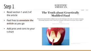 GMO argumentative essay - a letter | PPT