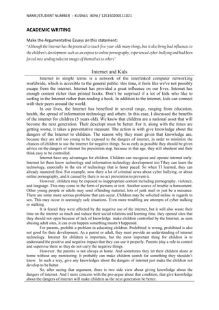 Argumentative Essay | DOCX