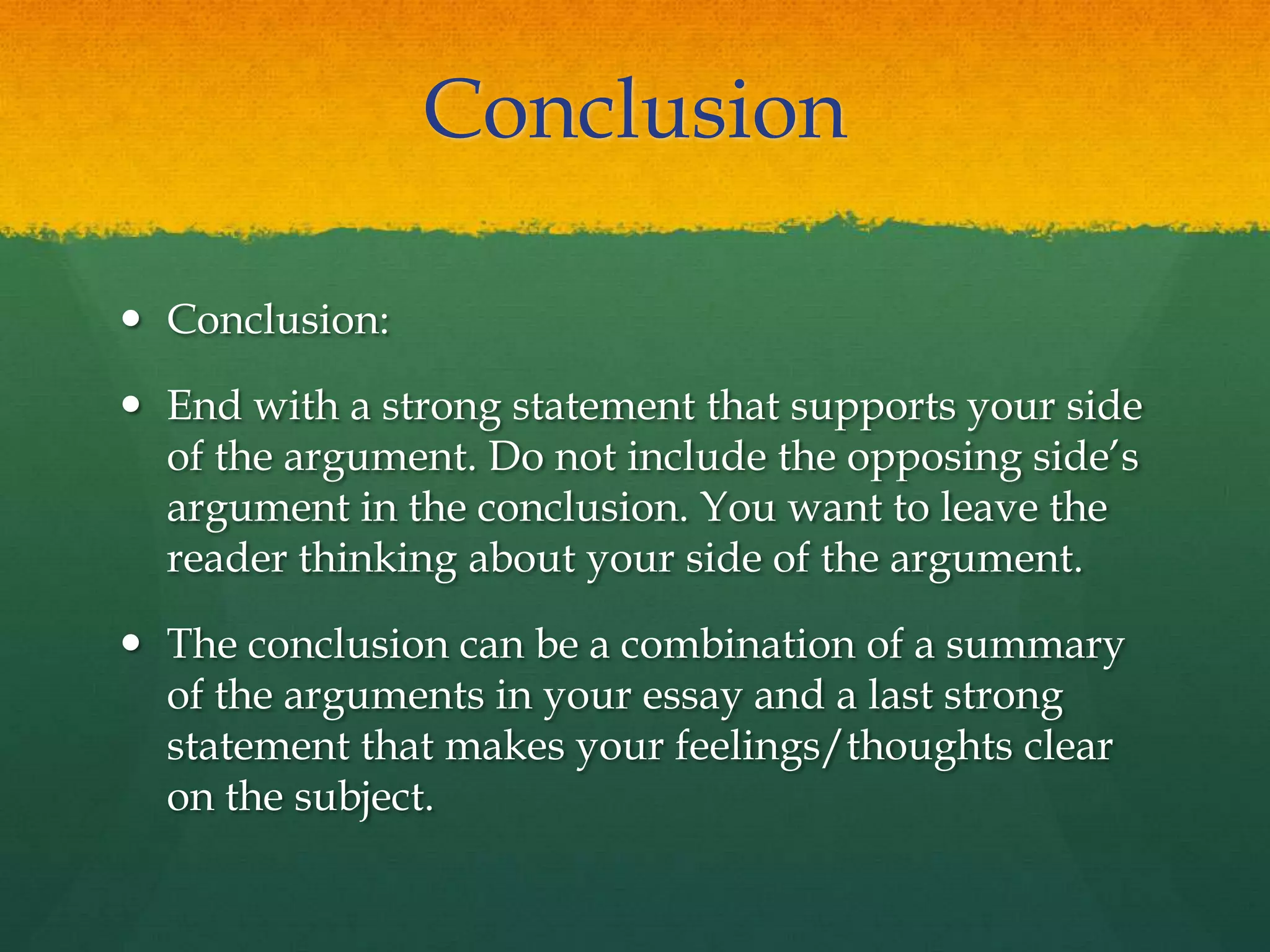 Argumentative essay | PPTX