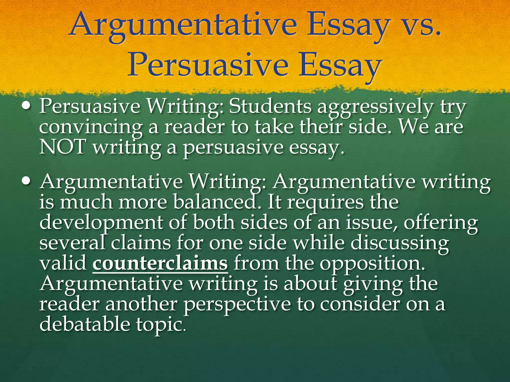 Argumentative essay | PPTX