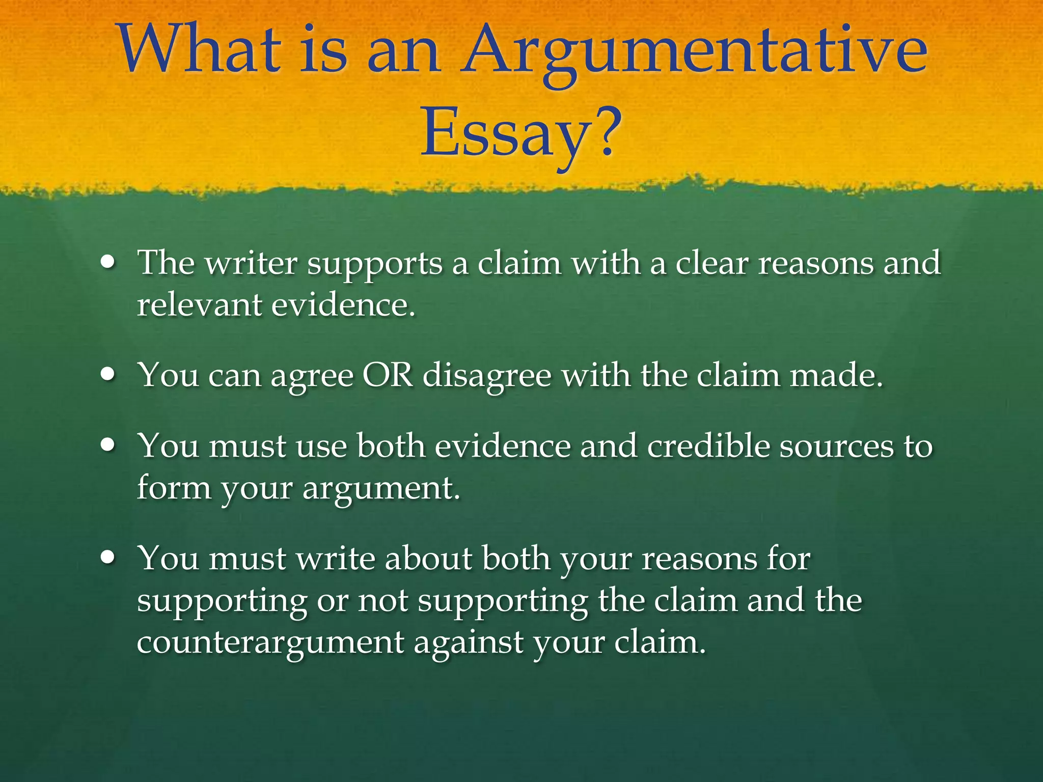 Argumentative essay | PPTX