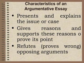 Argumentative Essay | PPT