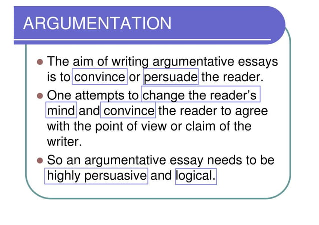 ARGUMENTATIVE ESSAY | PDF