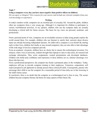 ARGUMENTATIVE ESSAY | PDF