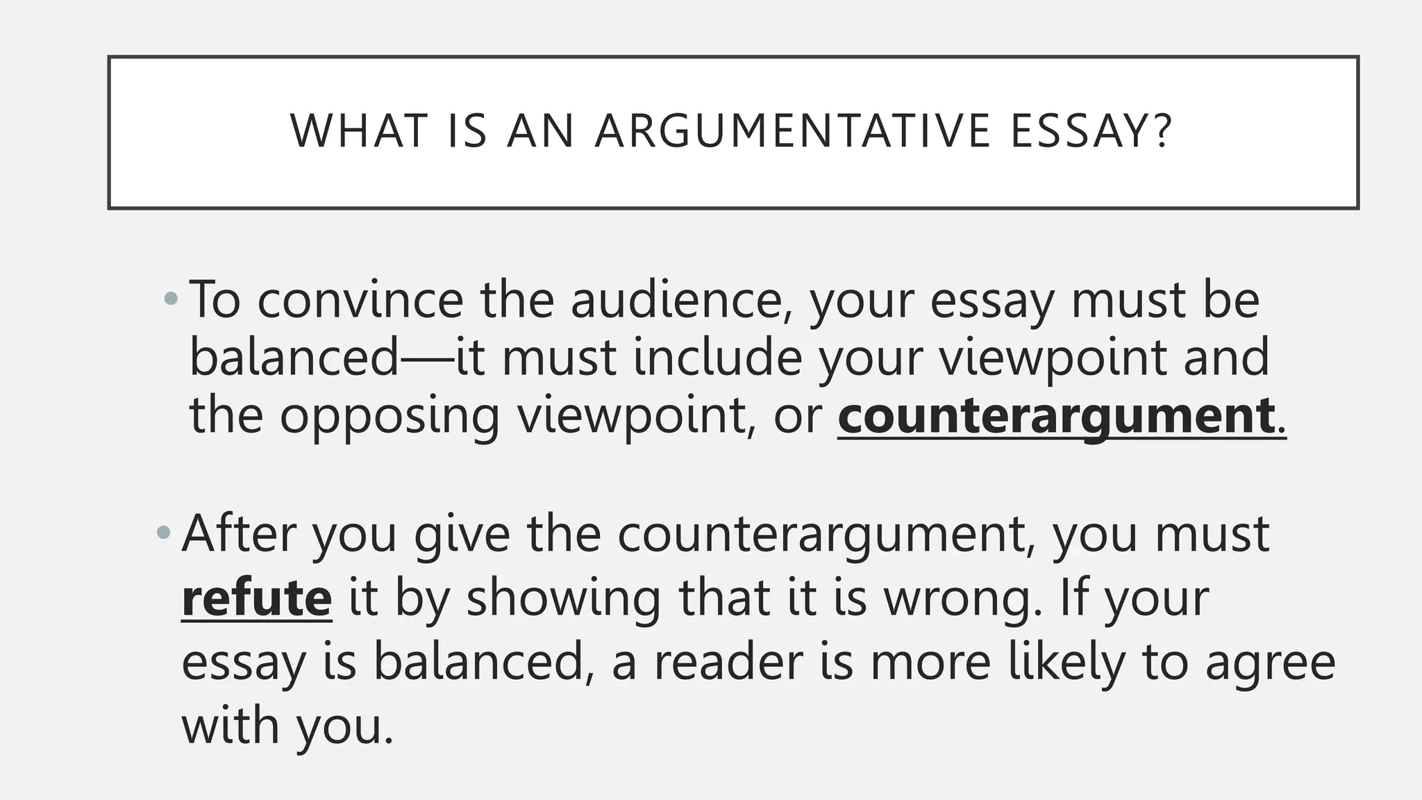 Argumentative Essay.pptx seecond quarter | PPT