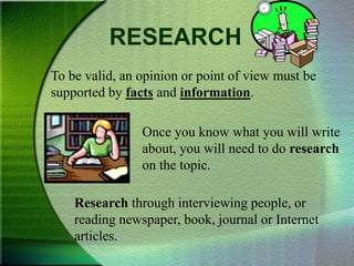 ARGUMENTATIVE ESSAY Material for Collage Students.ppt