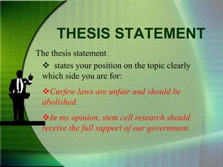 ARGUMENTATIVE ESSAY Material for Collage Students.ppt