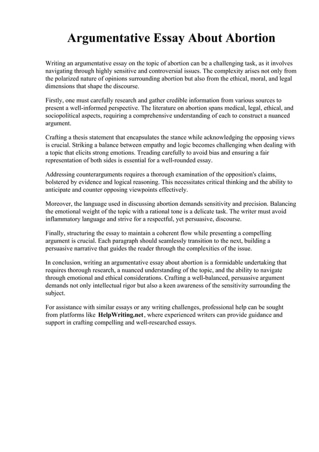 Argumentative Essay About Abortion.pdf