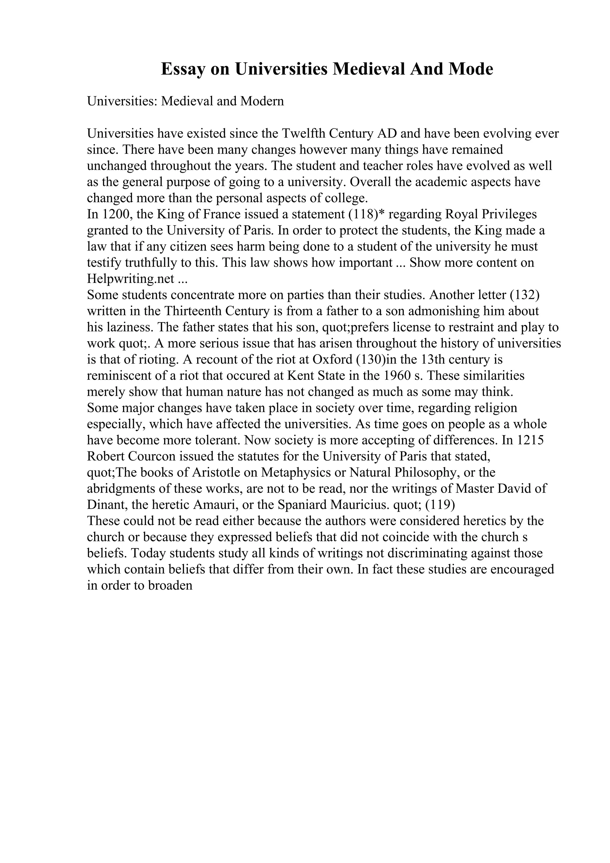 Argumentative Essay Examples College | PDF