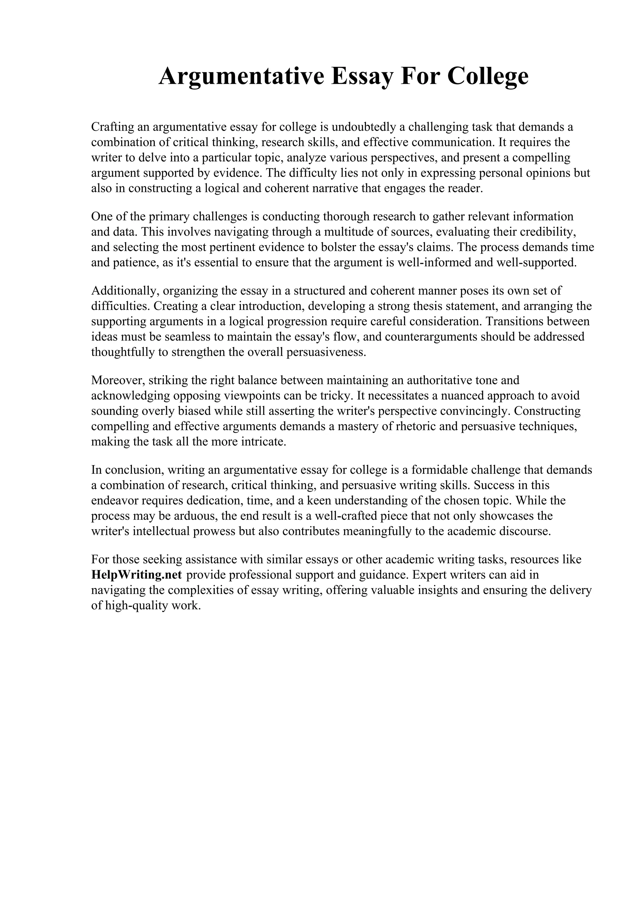 Argumentative Essay For College.pdf