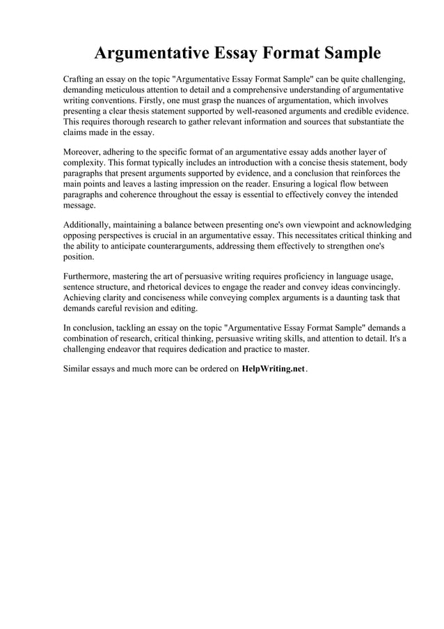 Argumentative Essay Format Sample.pdf