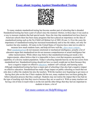 Argumentative Essay Introduction | PDF