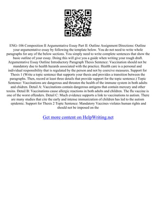 Argumentative Essay Introduction | PDF