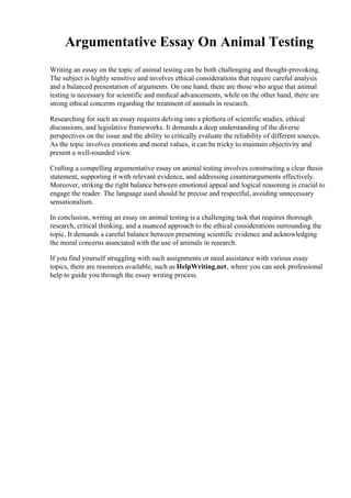 Argumentative Essay On Animal Testing.pdf