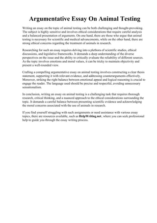 Argumentative Essay On Animal Testing.pdf