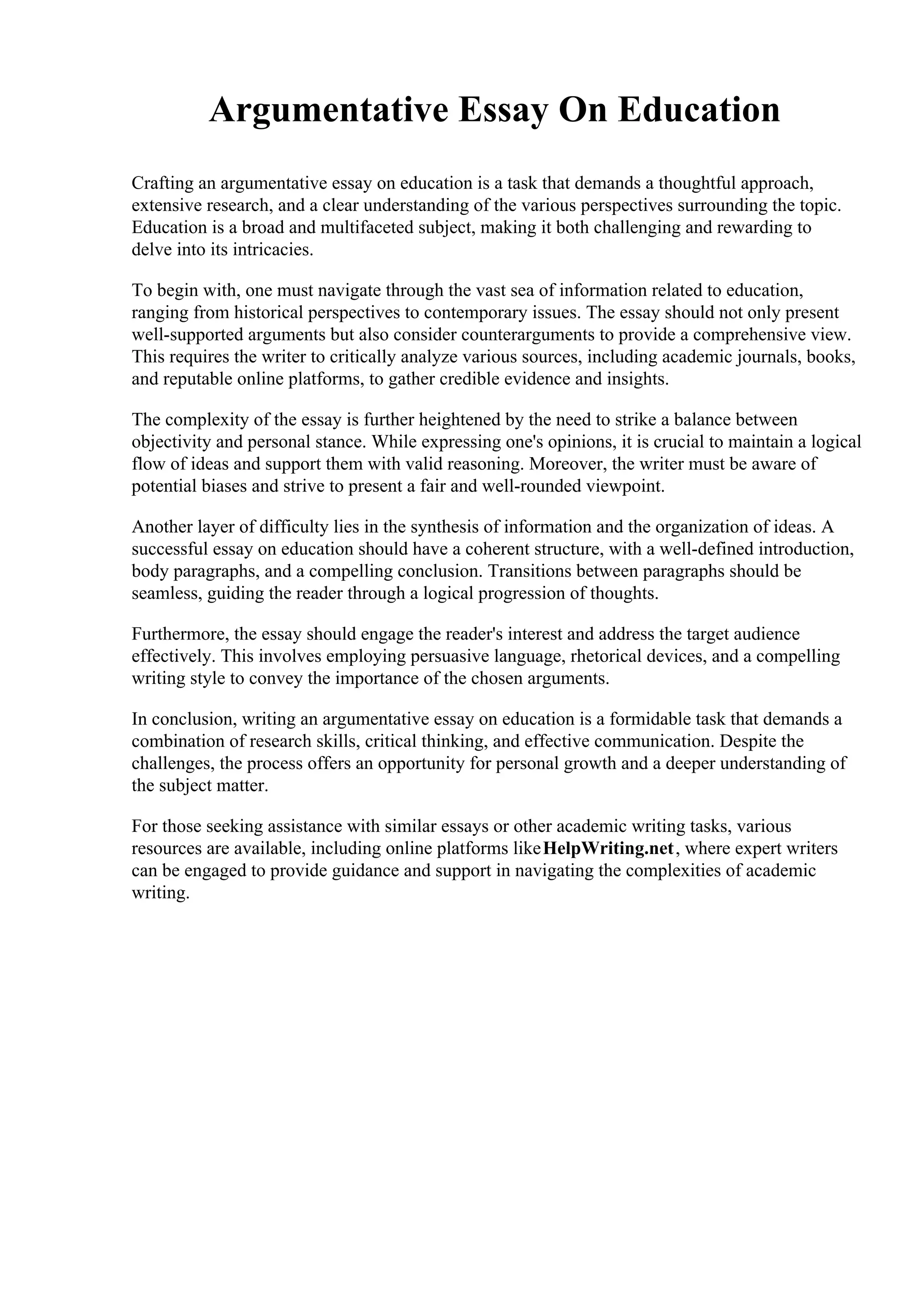 Argumentative Essay On Education.pdf